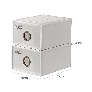Stackable Storage Drawers, 23.5L, Pack of 2 (Medium)