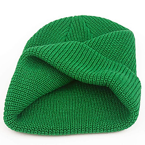 MaxNova Men's Slouchy Beanie Hat Winter Warm (Kelly green)
