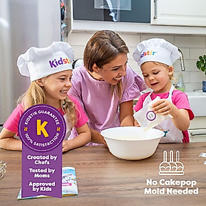 KIDSTIR Kids Baking Set DIY Baking Kits, Cake Pop Kit with Everything, All-in-One Baking Kit with Cake Pop Stand, Pre-Measured Ingredients, Best Gift Idea for Boys and Girls Ages 6-12. Vanilla