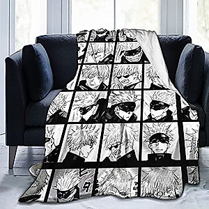 Gojo Satoru Soft and Comfortable Warm Fleece Blankets Beach Blanket Picnic Blankets Throw Blankets (60"x50")