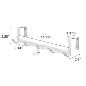YAMAZAKI home Smart Wide Over the Door Rack, White
