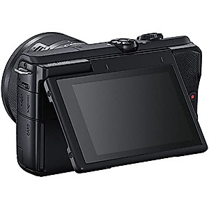 Canon EOS M200 Mirrorless Digital Camera with 15-45mm Lens (Black) (3699C009), 64GB Card, Case, Filter Kit, Corel Photo Software, 2 x LPE12 Battery, External Charger + More (Renewed)