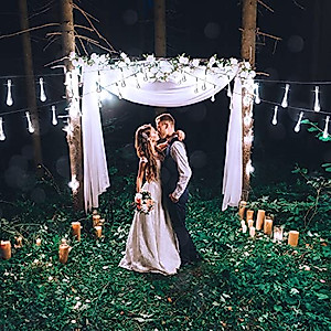 JMEXSUSS 2 Pack Solar Water Drop String Lights, Total 41.6FT 60 LED Solar Powered String Lights Outdoor Waterproof, 8 Modes White Solar Teardrop Lights for Gardens Patio Yard Party Holiday Decor