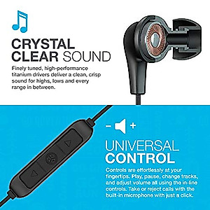 JLab JBuds Pro Bluetooth Wireless Signature Earbuds | Titanium 10mm Drivers | 6-Hour Battery Life | Music Controls | Noise Isolation | Bluetooth 4.1 Extra Gel Tips and Cush Fins | Black