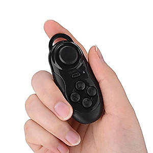 DAUERHAFT Mini Wireless Remote Gamepad,Wireless Bluetooth Gamepad Selfie Timer Joystick,Plug and Play Mobile Phone Selfie Timer Remote Controller,for Mobile Phone and Tablet PC, TV Box, PC