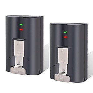 Rechargeable Lithium-Ion V4 Battery for Ring-Doorbell Camera 1/2/3/4, Upgraded Battery Compatible with Video Doorbell and Spotlight Cam Solar Stick Up Camera (2nd & 3rd Gen) 3.65V 6040mAh (2-Pack)