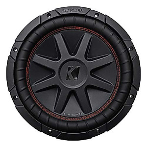 KICKER CompVR 10-Inch (25cm) Subwoofer, DVC, 4-Ohm, 350W
