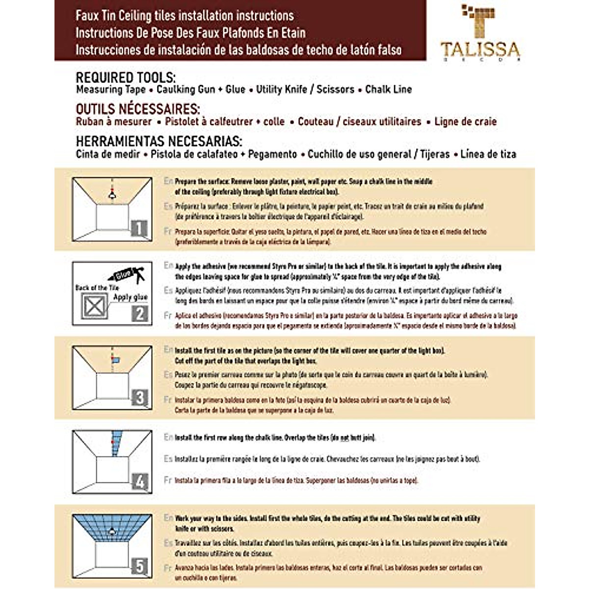 Faux Tin Glue up Drop in Ceiling Tile #TD04 Antique Silver. Pack of 10 2'X2' tiles covers 40 sq.ft. Easy to install PVC panels, great for DIY projects - antique vintage look ceiling, 3D wall paneling