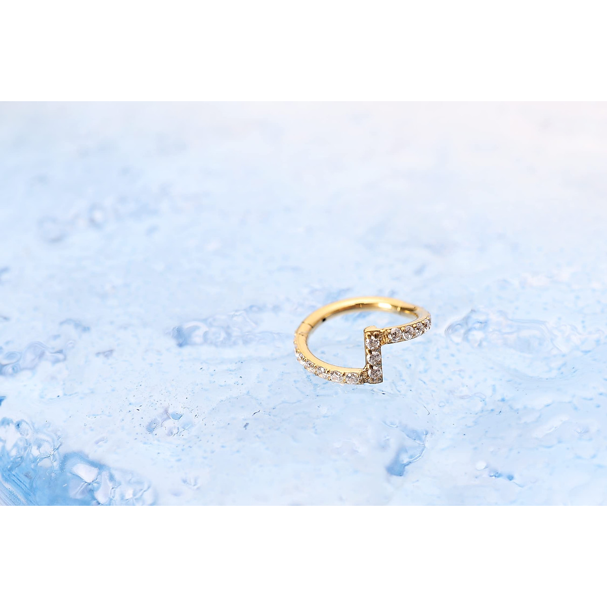 JINSAWW 16G Septum Hoop Segment Nose Rings Surgical Steel Helix Rook Conch Cartilage Nose Septum Seamless Hinged Clicker Ear Piercing Jewelry