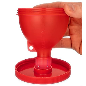 ProStand [6 Pack] - Funnels w/Stand for Filling Water Bottles with Protein Powder, Supplement Container Set to Go or Kitchen Use, Keychain for Shaker Cup