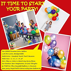 Neo LOONS 100 Pcs 10" Pastel Turquoise Blue Premium Latex Balloons - Great for Kids, Adult Birthdays, Weddings, Baby Showers, Water Fights, or Any Celebration