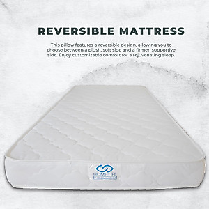 Oliver & Smith Twin Mattress 8 Inch - Medium Firm Euro Top, Double-Sided with Bonnell Coil Hybrid Support - 6 Layer High Density Foam - Cotton Cover Twin Size Mattress in A Box - White