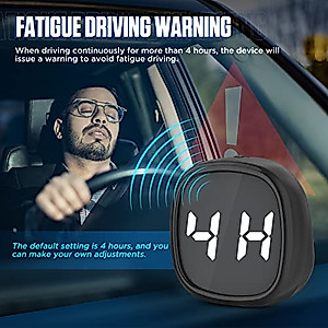RALBIL Digital GPS Speedometer MPH - Multifunction Car HUD Head Up Display with Fatigue Driving Alarm, Overspeed Alarm and Speed Unit Switching KM/H or MPH for All Vehicle