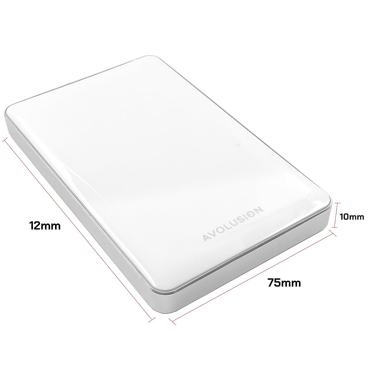 Avolusion T1 Series USB 3.0 Portable External Gaming Hard Drive - White (for PS4, Pre-Formatted) - (2TB)