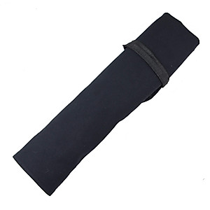 Chef's Knife Roll Up Bag Travel Chef Knife Case Carrier Storage Bag (Black, 5 Slots)