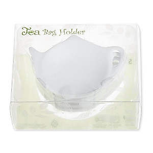 Supreme Housewares Tea Bag Holder Set of 4, Teapot Shaped Tea Bag Coasters Spoon Rests Saucer Seasoning Dish Set Teabag Holder (Winter Birds)