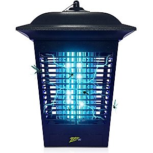 ZAP IT! Electric Bug Zapper Lantern - Indoor and Outdoor Plug-in 360 Degree Mosquito Control, Insect and Fly Killers | UV Light and Electric Shock Mosquito Killer Lamp | Includes Bug Collector