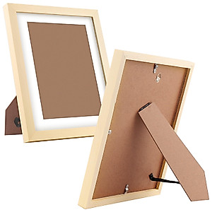 8x10 Grain Picture Frames Nature Solid Wood 6 Pack for Wall Mounting and Tabletop Display
