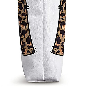 Moms Softball Leopard Print Mother's Day Women's Softball Tote Bag