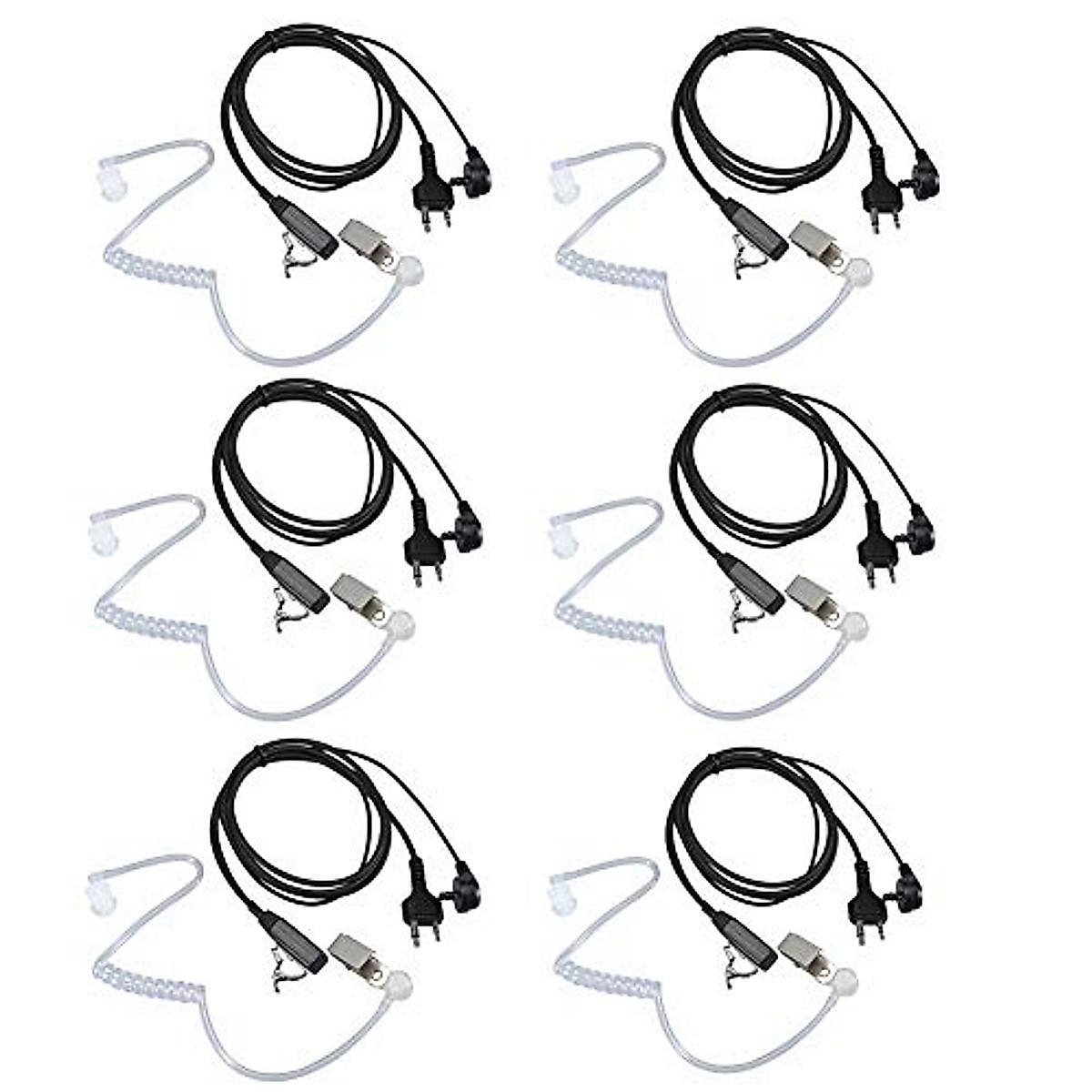 KCTIN Walkie Talkie Headset for Midland with Mic Security Earpiece for GXT1000VP4 LXT500VP3 GXT1050VP4 GXT1000XB (6 Packs)