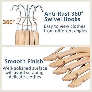 FairyHaus Kids Wooden Hangers and Bamboo Baby Hangers 40 Pack