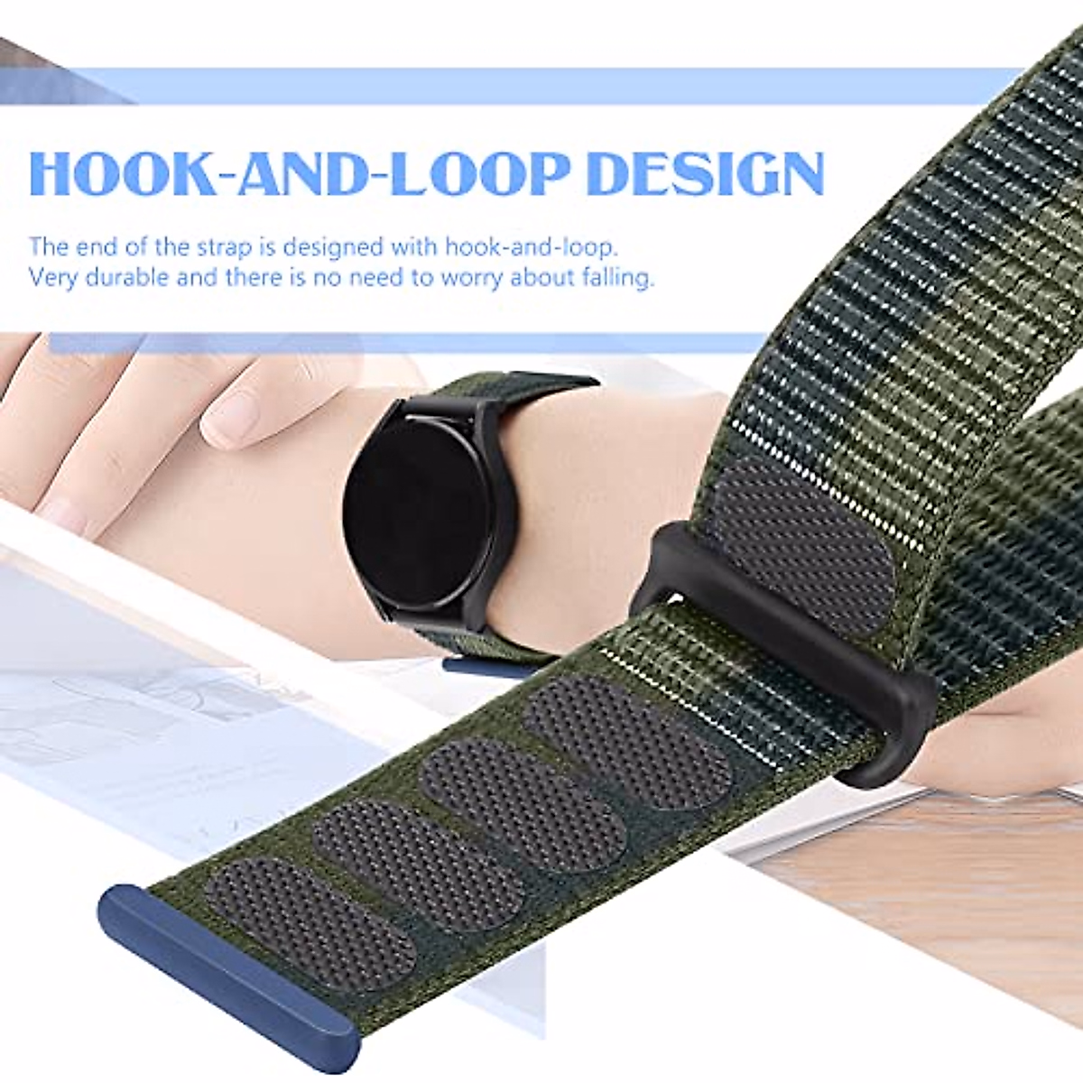 YCHDDER Quick Release Watch Bands-16mm 18mm 20mm 22mm Watch Bands, Solo Loop Nylon Watch Straps Replacement Wristband for Men Women