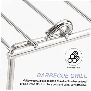 Yardwe 2 pcs mini grill gas barbecue grill portable grill outdoor grill Camping Barbecue Rack over fire camp grill Campfire Outdoor Barbecue Accessory Outdoor Barbecue Tool to rotate fold