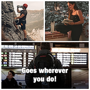 Vapur Flexible Collapsible Wide Mouth Anti-Bottle with Detachable Carabiner, 34 Ounce, Blue, Pack of 1