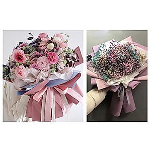 Rikyo 24 Counts Waterproof Fresh Flowers Wrapping Paper,Double-Sided Packaging Florist Bouquet Paper,Valentine's Day Flower Bouquets Wrapping Paper 12 Colors 22.8 x 22.8