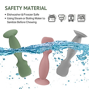 Mini Size Baby Diaper Cream Spatula Applicator Soft Silicone Baby Butt Paste Spatula (2Pack,Sage/Gray)