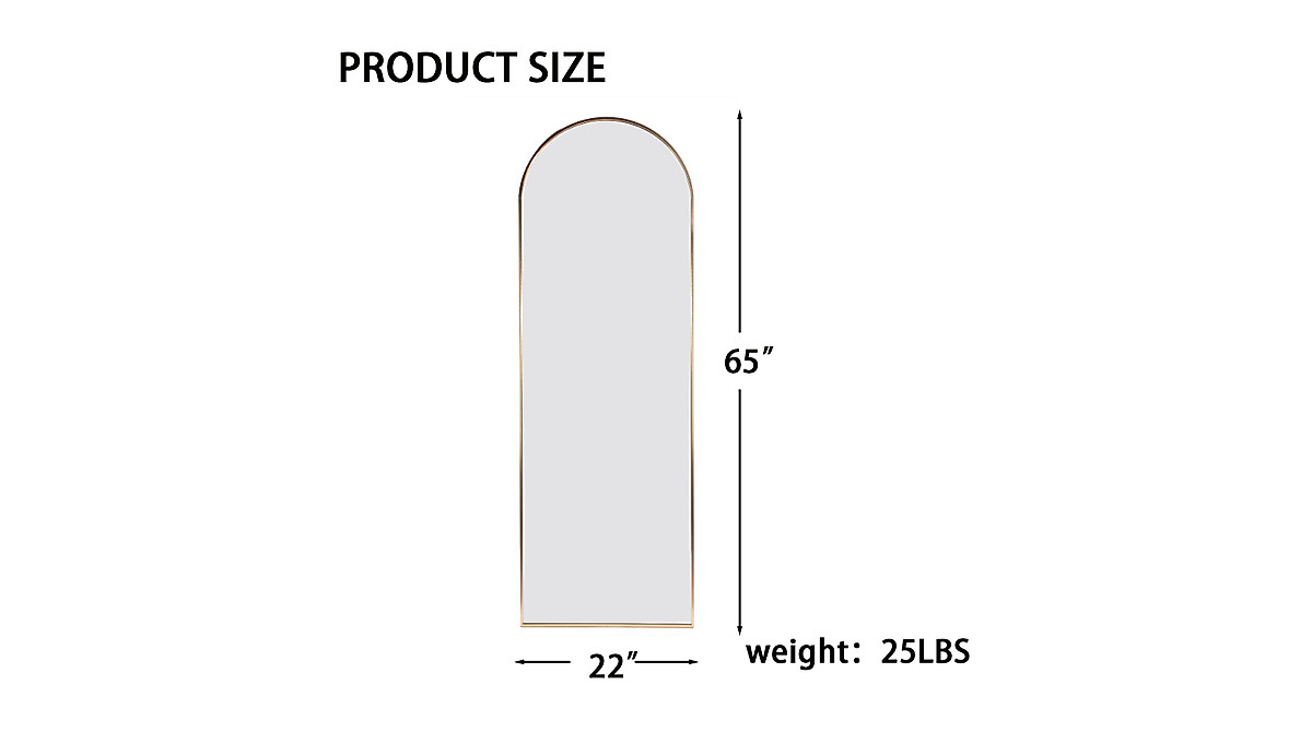 STELSIPLIY Gold Arch Floor Mirror 65x22 See Your Style Today