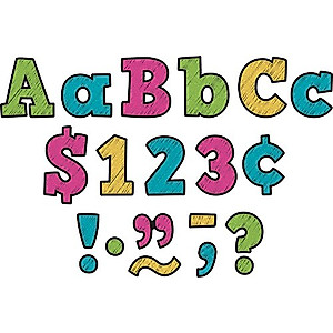 Teacher Created Resources Chalkboard Brights Bold Block 3" Letters (TCR3881)