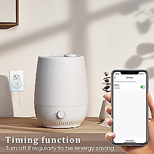 Smart Plug, Wi-Fi Outlet Switch That Work with Alexa/Google Home/Smart Life, Timer Schedule ON/Off Plug, Mini Wireless Socket, 2.4 GHz， No Hub Required, 2 Pack