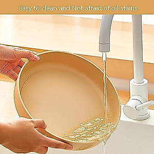 Sysmashing Lazy Susan Turntable Plastic Spinner for Kitchen,Bathroom,Pantry,Fridge etc,Fully Rotating Organizer for Food,Two Colors 9.8 inches Round 2pcs,2pcs Bamboo Charcoal Fiber Dishcloth