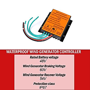 HUIZHITENGDA Wind Charge Controller 12V/24V 12000W,Waterproof Wind Turbine Generator Charge Controller Regulator, Wind Power Charge Regulator(48V),220v