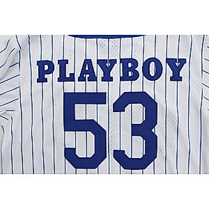 Playboy SO Cal Mesh Button Down Jersey White/Blue