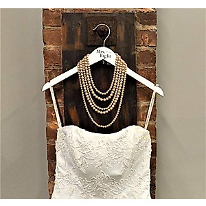NAHANCO MRSAR20117 Bridal Hanger Set, Wooden Hangers Imprinted with Mr. Right and Mrs. Always Right, 17” (2 Piece Set)