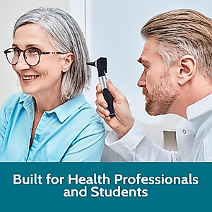 Zniry Fiber Optic Mini Otoscope - Ear Scope with Light, Ear Infection Detector (Black Color) Reguler