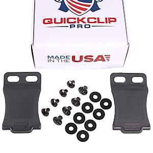 Tuckable FOMI X Belt Clips - Slotted Multiple Fit IWB - Inside The Waist Band | Made in USA - Replacement Mounting Hardware Included fits Most Kydex Gun Holsters or Sheath Making (1.50" 2-Pack)