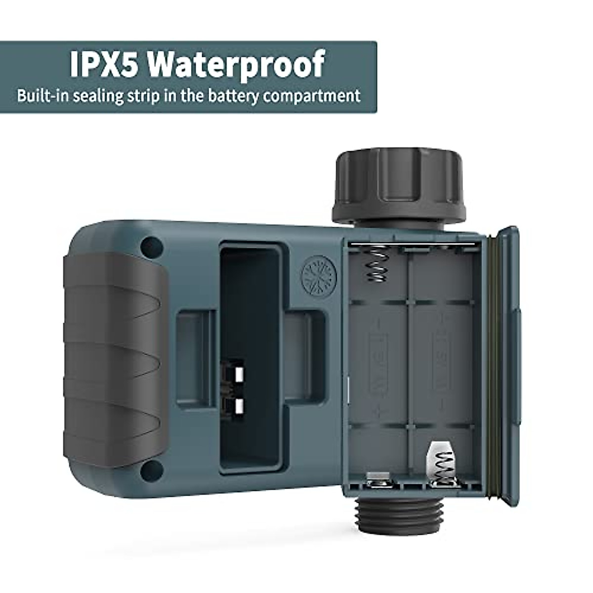 Sprinkler Timer, Diivoo Hose Timer with Timing and Frequency Irrigation, Water Timer for Garden Hose with Rain Delay and Manual Watering for Lawn, Blue