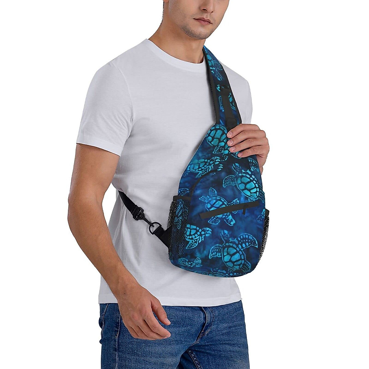 Sea Turtle Sling Bag For Women Men,Animal Print Crossbody Shoulder Bags Casual Sling Backpack Chest Bag Travel Hiking Daypack For Outdoor