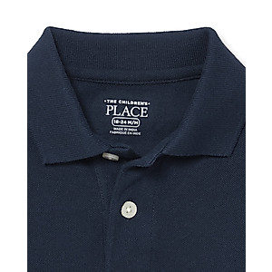 The Children's Place Baby Boys and Toddler Boys Short Sleeve Pique Polo, Classic Red/Nautico/White, 5T