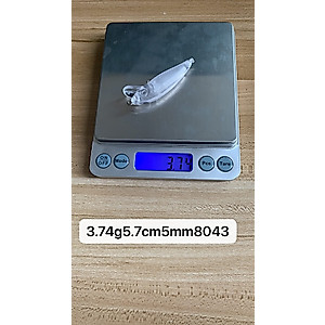 HTHYLURE 10PCS Unpainted Lure Blanks 3.74g 5.7cm with 5mm Free Fishing Eye Crankbait Baits Simulation Blank Body Clear Hard Baits Trout Salmon Minnow Lure Popper Lures Topwater Freshwater 5mm 8043