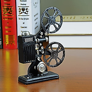 Mini Antique Vintage Craft Movie Film Projector,Movie Projector Music Box Model,Movie Theater Decor,For Birthday Home Office Study Room D¨¦Cor, Movie Projector Music Box Model,Mini Antique Vintafi