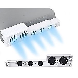 ElecGear Auto Cooling Fan for PS4 Pro, External USB Cooler Automatic Temperature Sensor Controlled Radiator Heat Exhaust Works with Playstation 4 Pro CUH-7xxx White