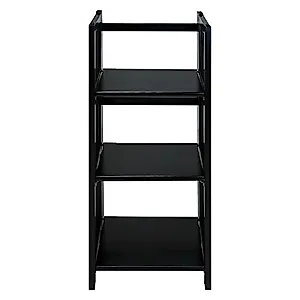 Casual Home 3-Shelf Folding Bookcase, 14" Wide, Black