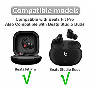 9 Pairs Ear Tips Set Compatible with Beats Fit Pro, Memory Foam Double Flange and Normal Silicone Tips S/M/L Replacement Noise Isolation Fit in Case Eartips for Beat Fit Pro - Black