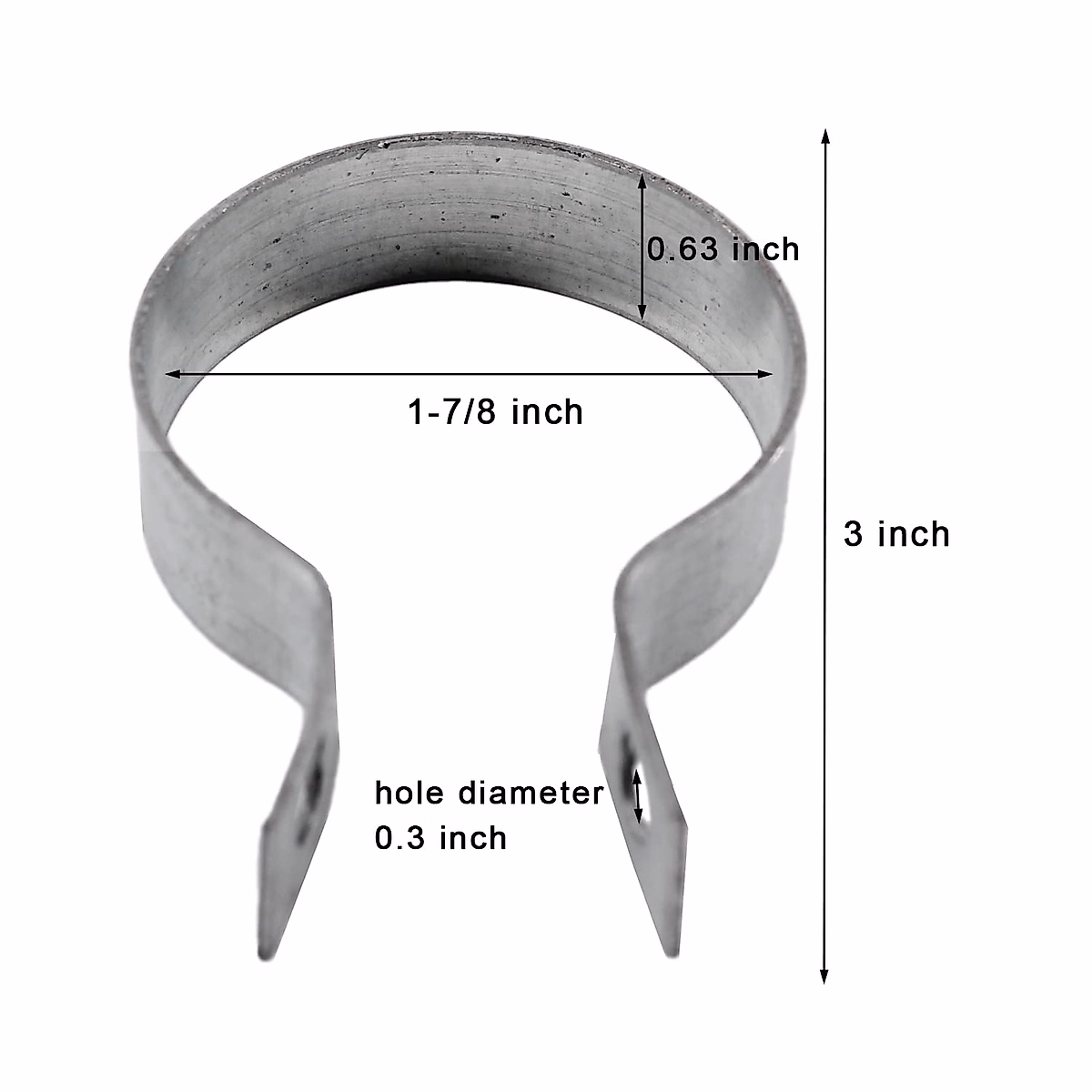 Wdwlbsm 16 Pcs Brace Bands Chain Link Fence, Galvanized Steel Chain Link Brace Band Use for 1-7/8" Outside Diameter Post/Pipe, Gate, Fences Panels