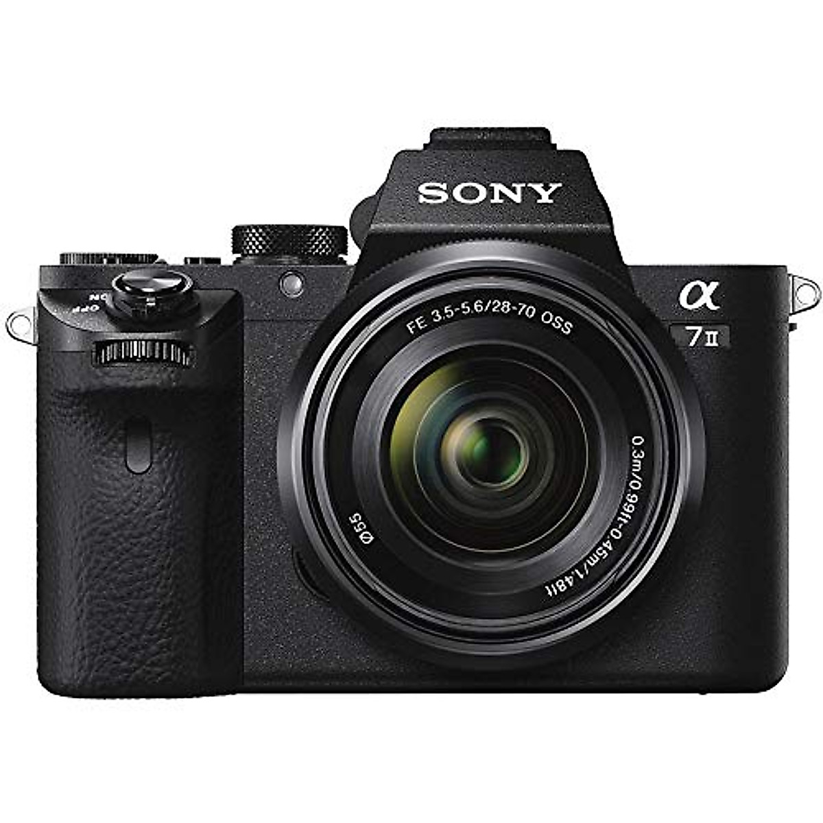 Sony Alpha a7II Mirrorless Digital Camera with 28-70mm OSS Lens Bundle with 60-Inch Tripod, Camera Bag, 64GB SD Card, Card Case and Reader, Battery and Dual Charger, and Lens Cap Keeper (8 Items)