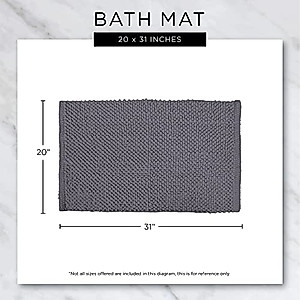 DII Tufted Shower/Bath Mat Soft Absorbent Bathroom Rug, Plush & Machine Washable, 20x31-Inches, Mauve, You Look Great